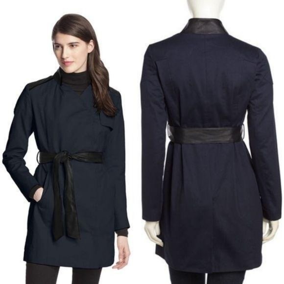 French Connection | Jackets & Coats | Fc Inverted Collar Leather ...